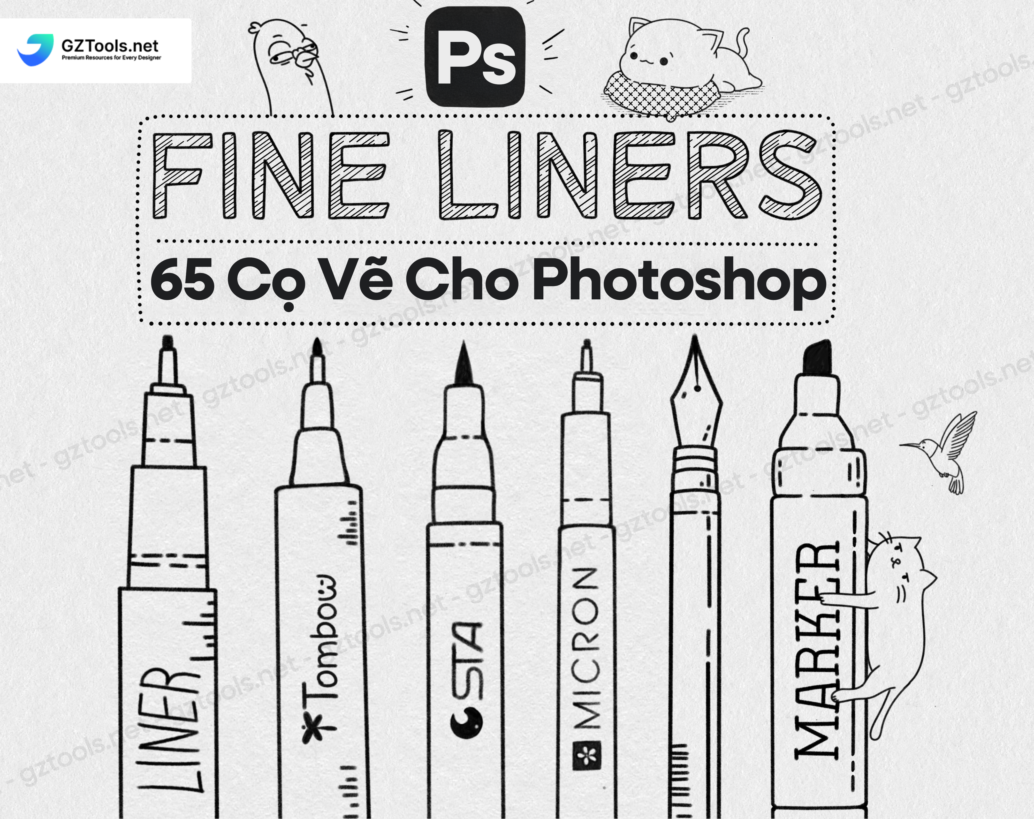 Bộ brush Procreate G-pen Điện Tử Nhị Nguyên | NextGZ Digital Art | NextGZ